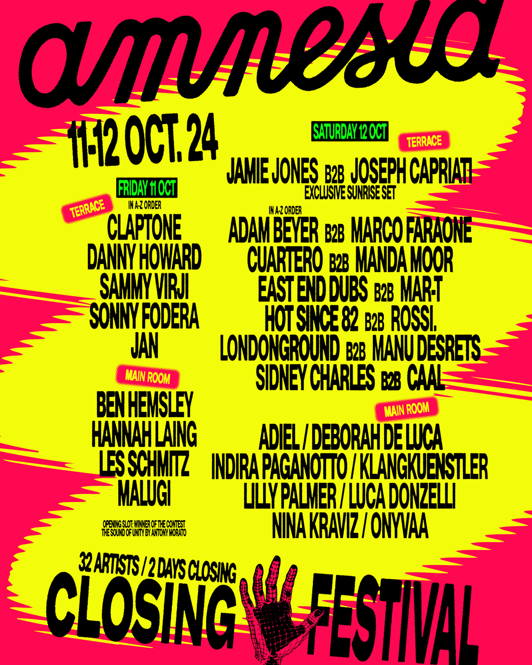 Amnesia Ibiza annuncia la line-up del closing party 2024 – Parkett